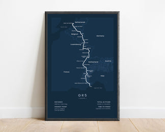 GR5 Trail Poster (Grand Traverse des Alpes) – Trail Goals