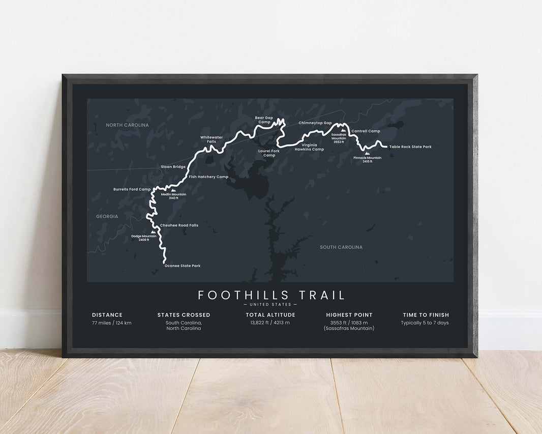 Minimalistic Hiking Map Prints (All) | TrailGoals