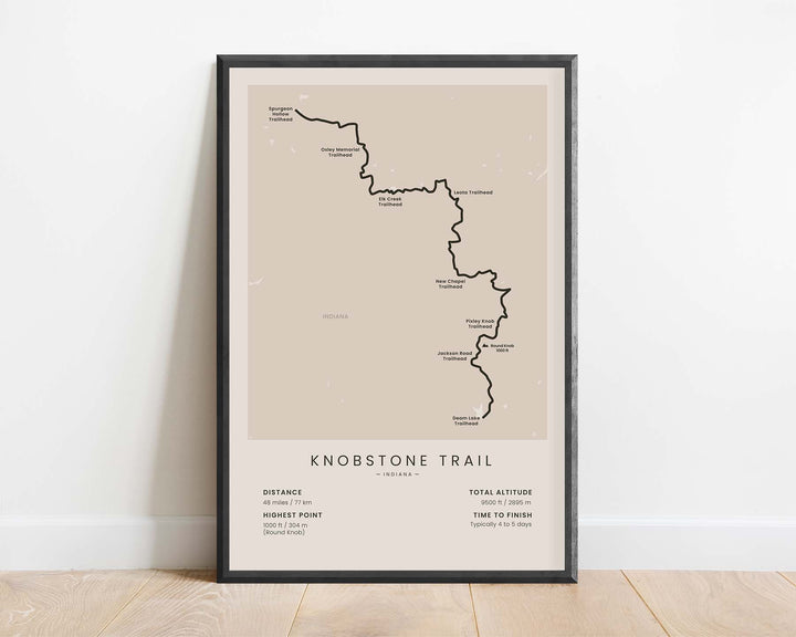 Minimalistic Hiking Map Prints (All) | TrailGoals