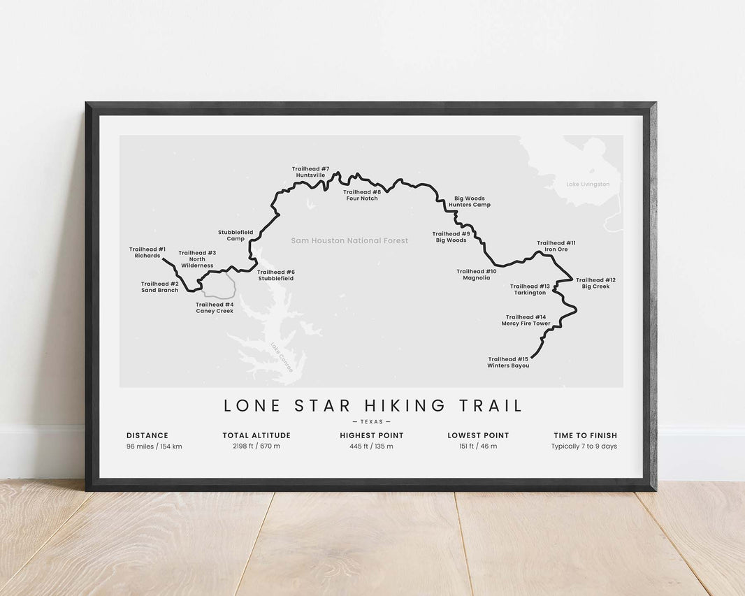 Minimalistic Hiking Map Prints (All) | TrailGoals