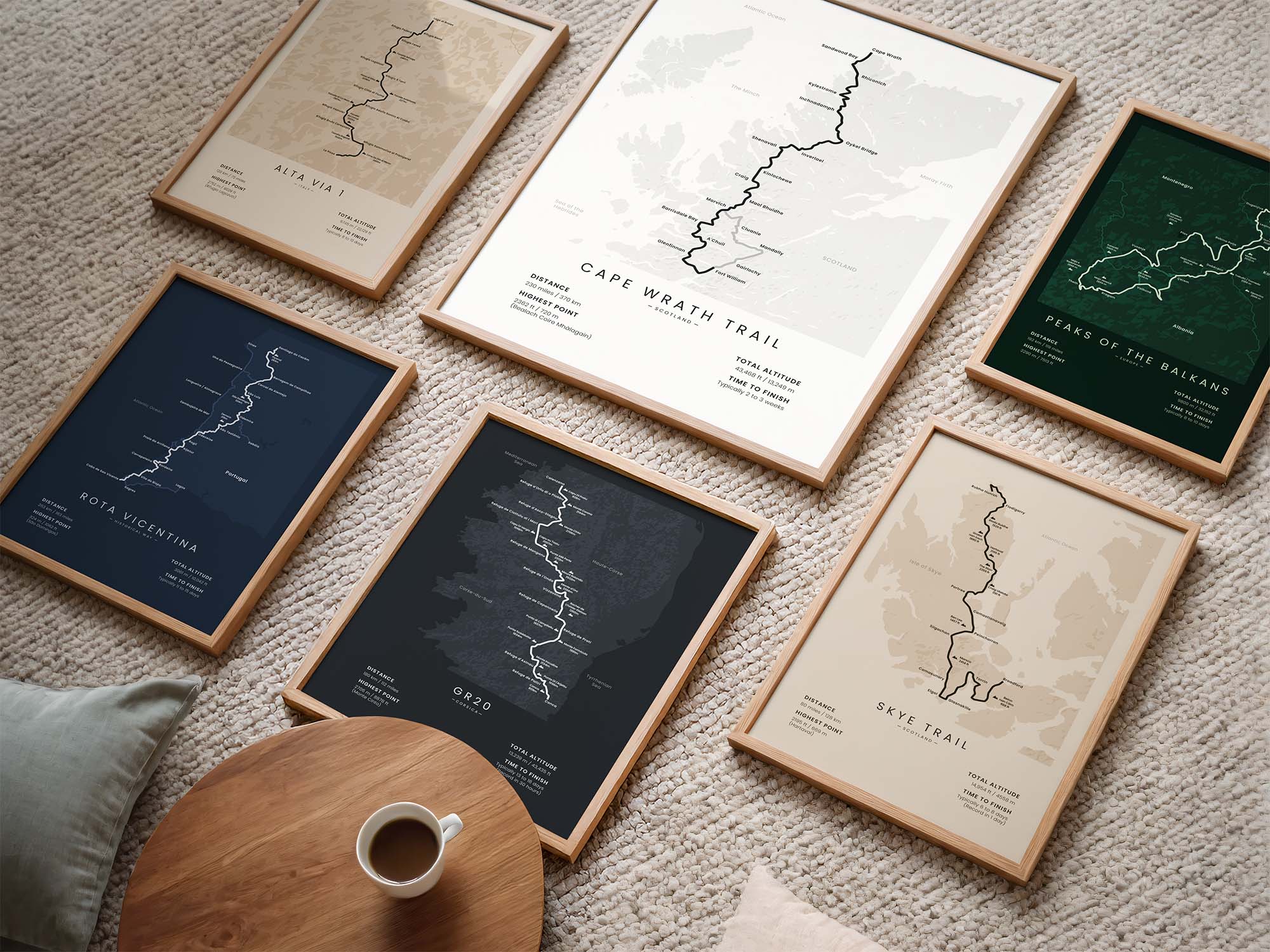 TrailGoals | Minimalistic Hiking Trail Posters – Trail Goals