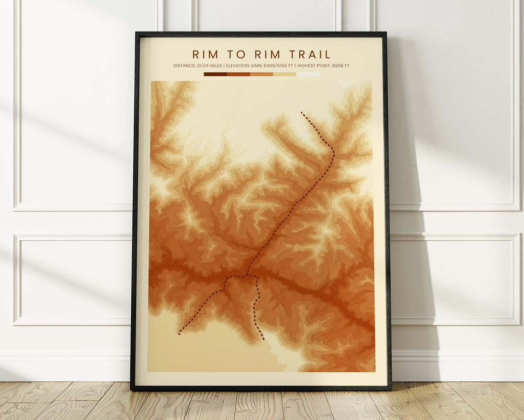 Minimalistic Hiking Map Prints (All) | TrailGoals