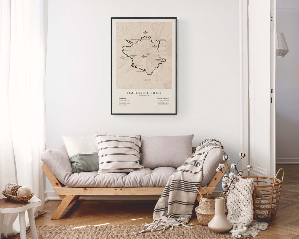 Timberline Trail Poster (Mt Hood Loop) – Trail Goals
