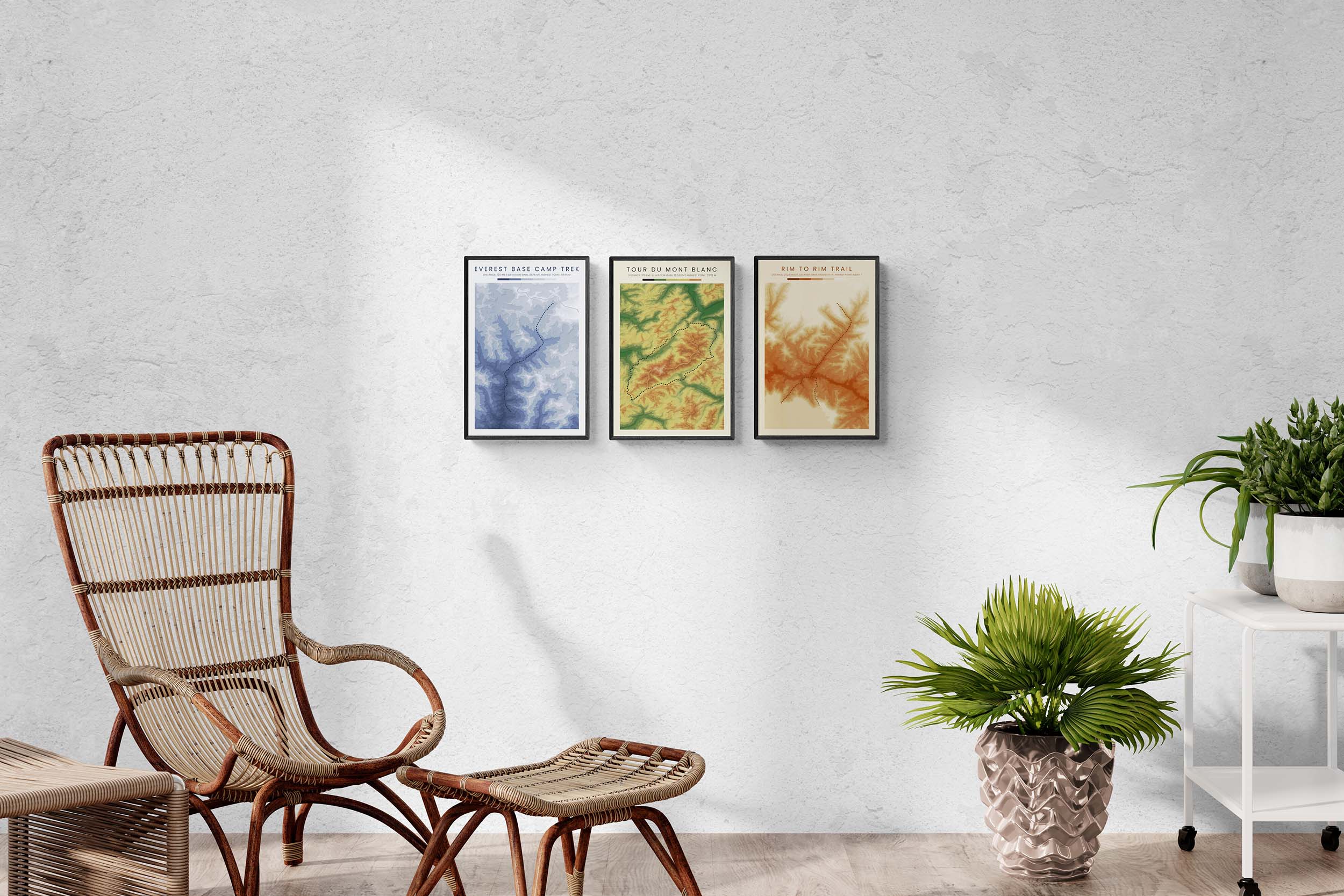 TrailGoals | Minimalistic Hiking Trail Posters