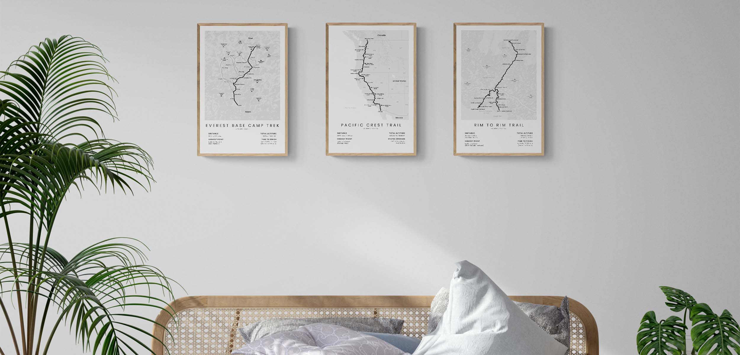 TrailGoals | Minimalistic Hiking Trail Posters